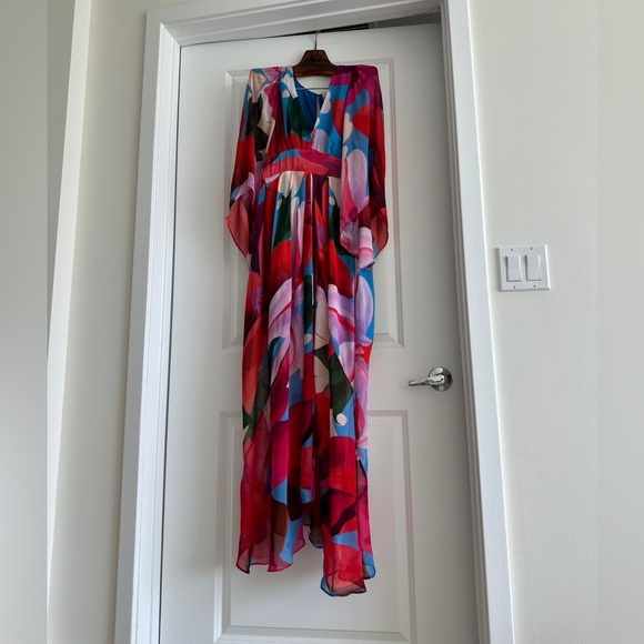 FARM Rio | Dresses | Farm Rio Watercolor Floral Blue Maxi Dress | Poshmark